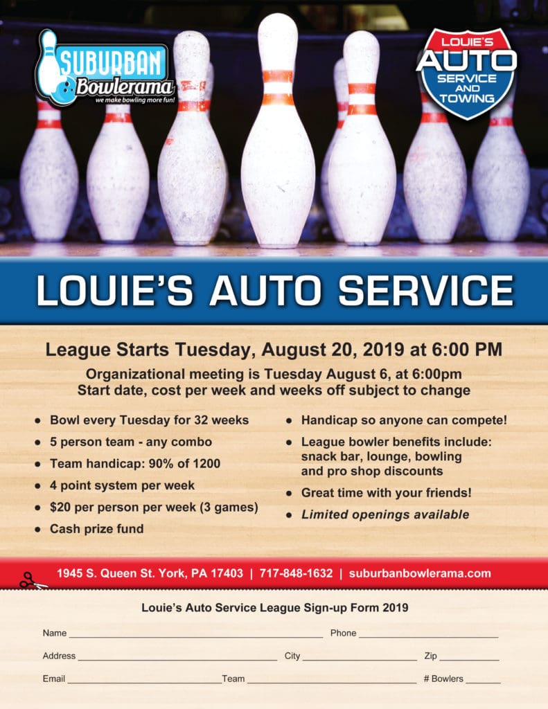 League Bowling | Suburban Bowlerama | York, PA