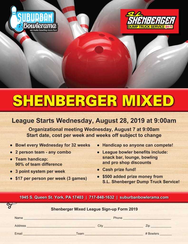 League Bowling | Suburban Bowlerama | York, PA