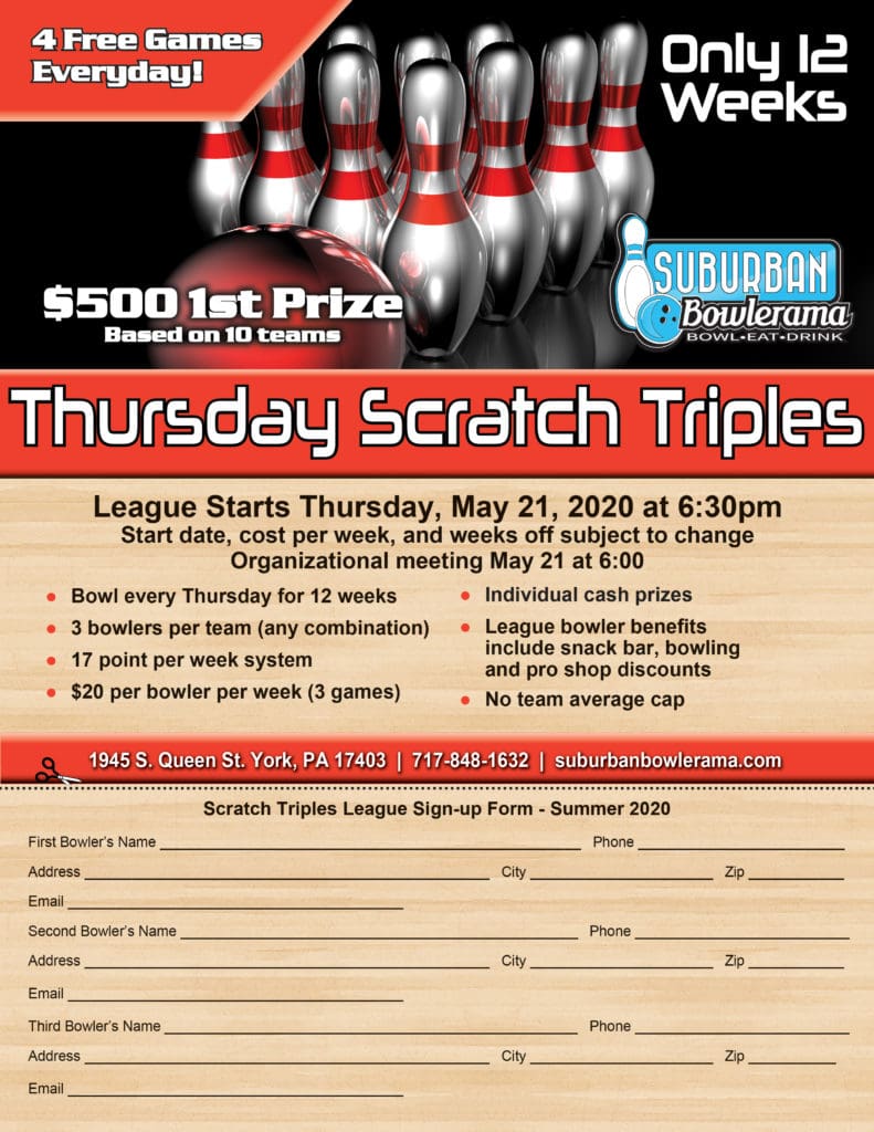 League Bowling | Suburban Bowlerama | York, PA