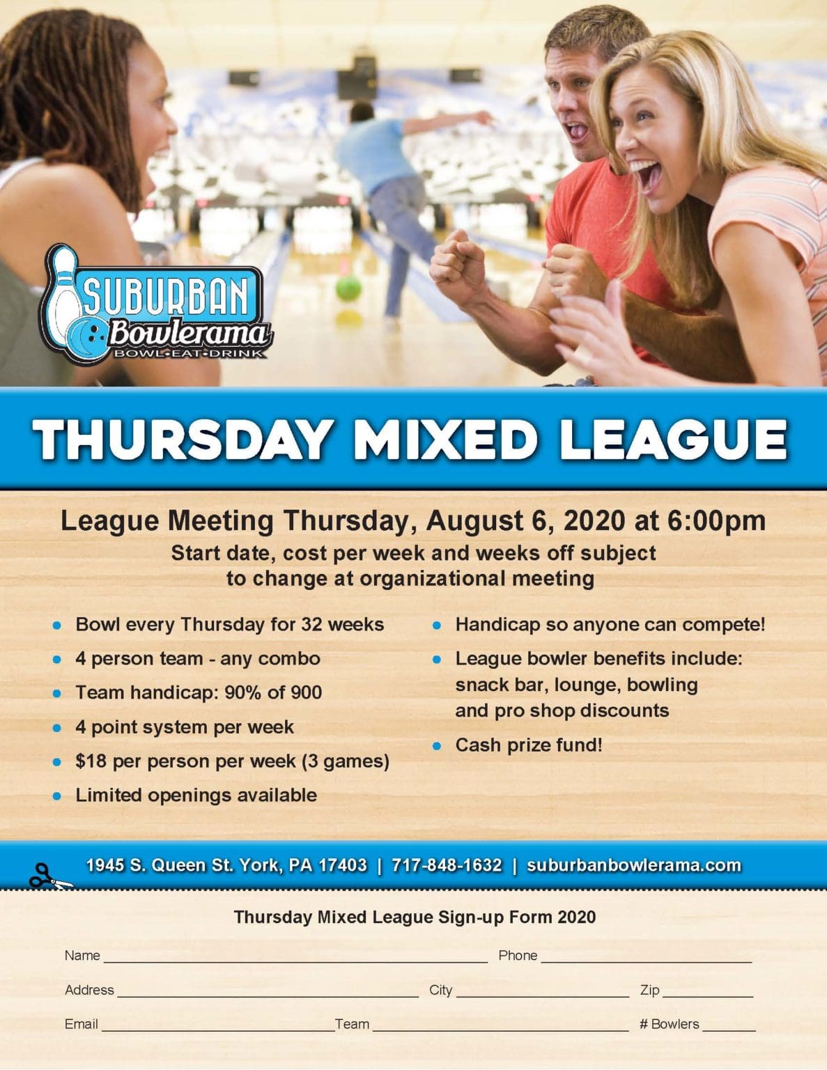 League Bowling | Suburban Bowlerama | York, PA
