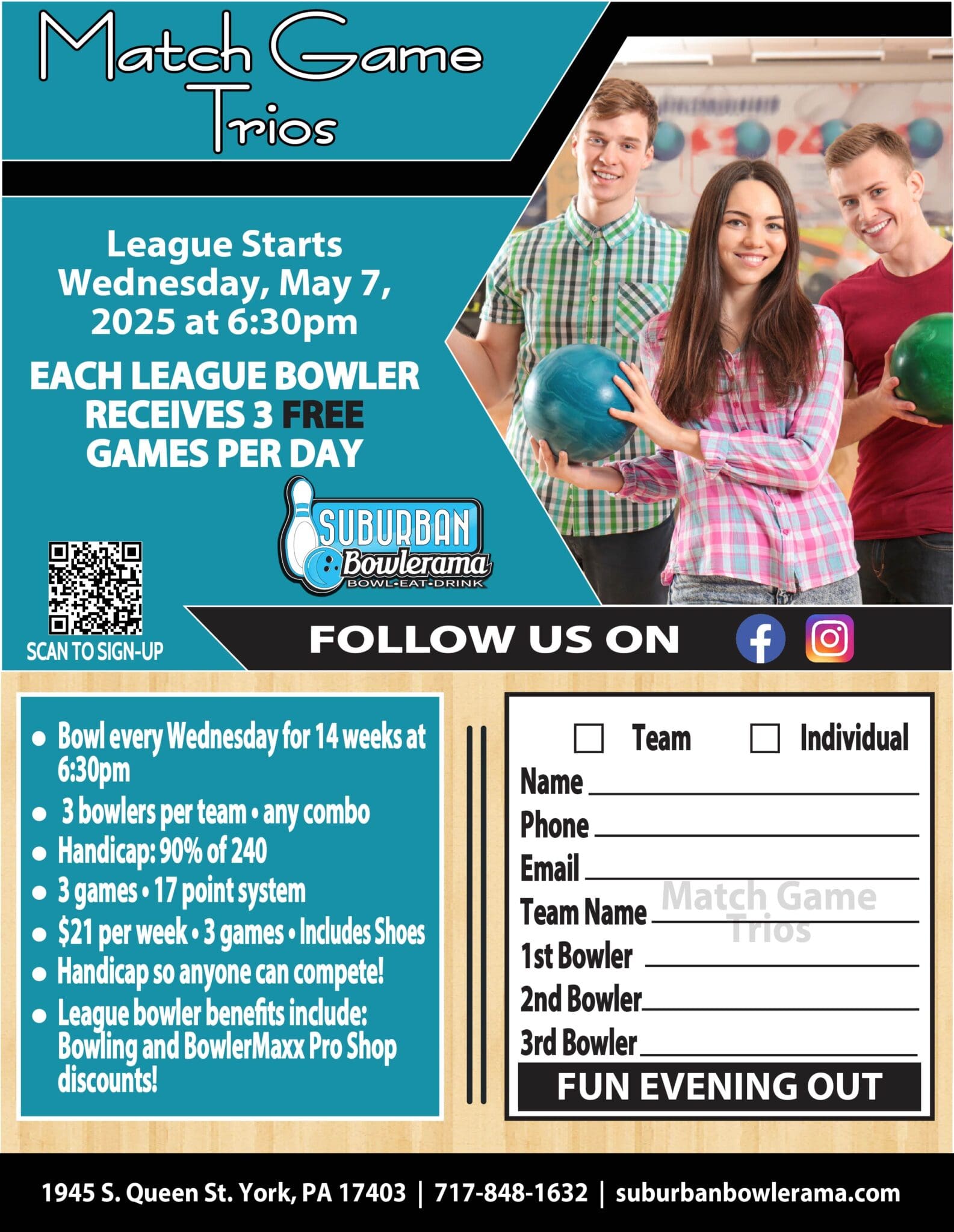 League Bowling | Suburban Bowlerama | York, PA