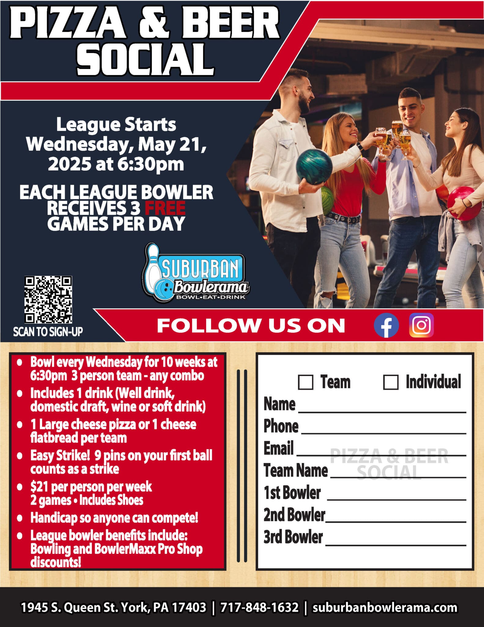 League Bowling | Suburban Bowlerama | York, PA
